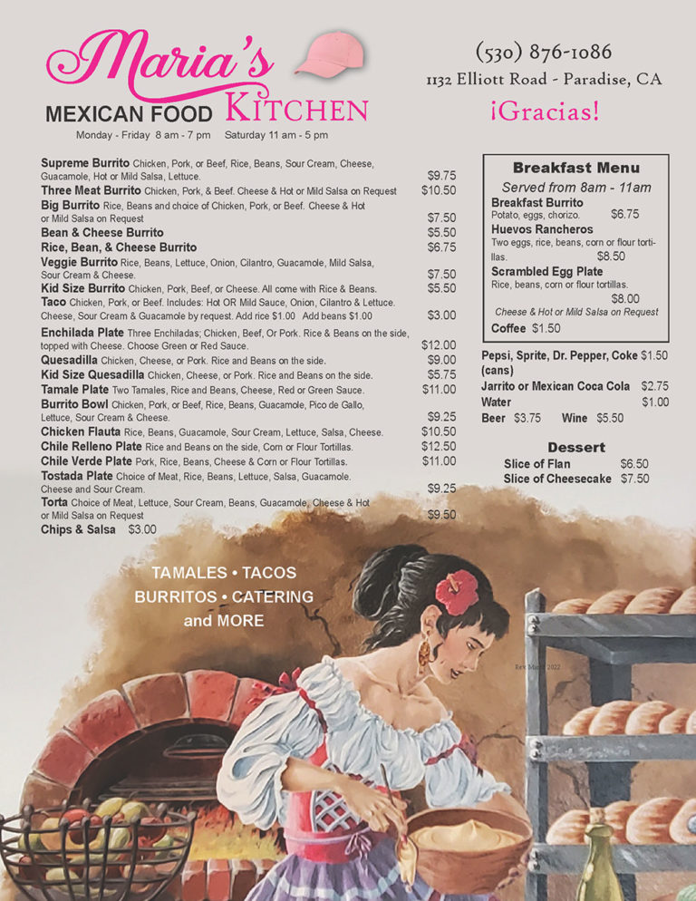 Menu - Maria's Kitchen
